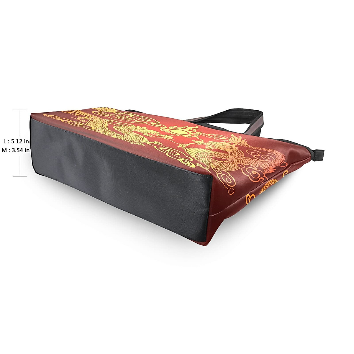 Golden Dragons Tote Bag Aesthetic, Large Capacity Zipper Women Grocery Bags Purse for Daily Life 2 Sizes