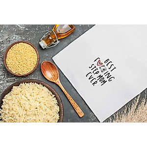 Step Mom Ever Kitchen Towels Dishcloths 24"x16", Funny Best Step Mom Gifts Beach Towels Bath Towels Hand Towels,Step Mom Stepmother Birthday from Stepdaughter Stepson