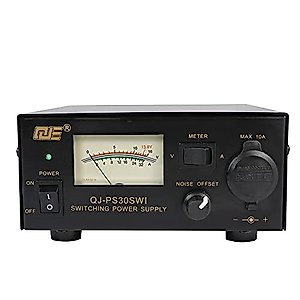 Mobile Ham Radio Power Supply Analog DC Regulated 13.8V Fixed Output，30A- with Noise Offset and 12V Car Cigarette Lighter Socket