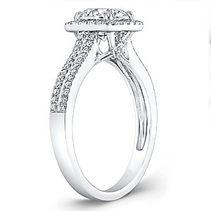 2.40 Ct Round Cut Diamond Engagement Wedding Women's Ring 14k White Gold Finish (13.5)
