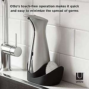 Umbra OTTO Automatic Soap Dispenser Touchless, Hands Free Pump for Kitchen or Bathroom, regular, Nickel