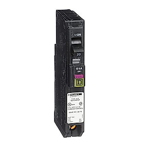 Square D - QO120PDFC QO Plug-On Neutral 20 Amp Single-Pole Dual Function (CAFCI and GFCI) Circuit Breaker