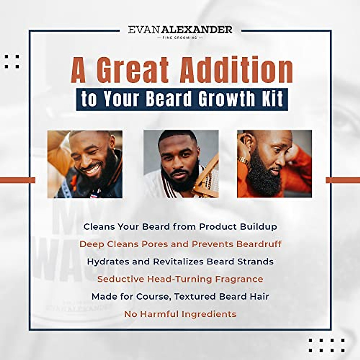 Evan Alexander Fine Grooming MY Wash Detoxifying Beard Shampoo, Fresh, 4 Fluid Ounces