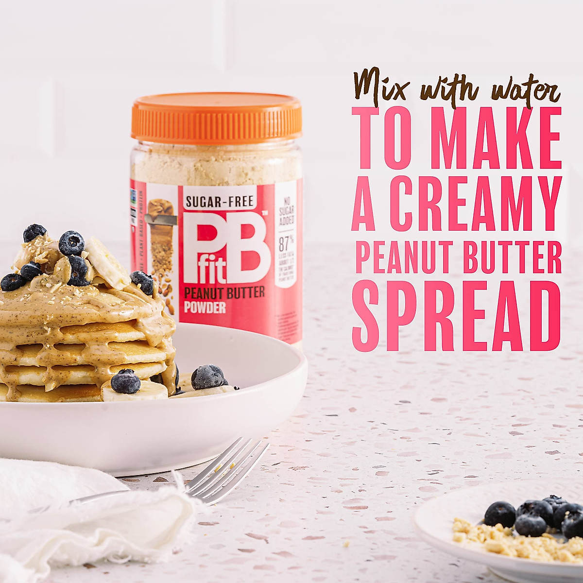 PBfit No Sugar Added, Made with Erythritol and Monk Fruit, All-Natural Peanut Butter Powder from 368g (13 Ounces)