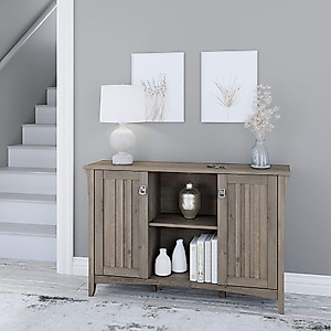 Bush Furniture Salinas Accent Storage Cabinet with Doors in Driftwood Gray