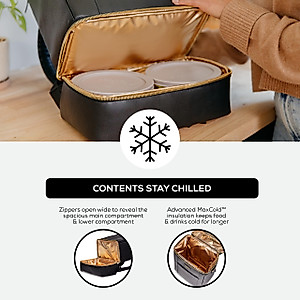 Igloo 26-can Premium Luxe Softsided Dual Compartment Backpack, Cognac