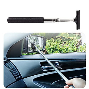 Pincuttee Car Side Mirror Wiper,Retractable Wing Mirror Wiper Cleaner,38.6" Long Handle Car Cleaning Tool,Portable Universal Car Accessories(Black,1PC)