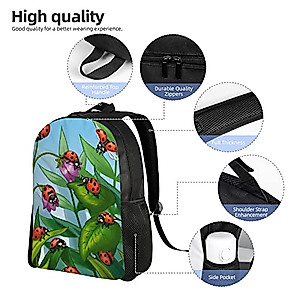 QQLADY Ladybug Travel Backpack for Women Men Carry On Backpack Waterproof 15.6inch Laptop Backpack Hiking Casual Bag Backpack