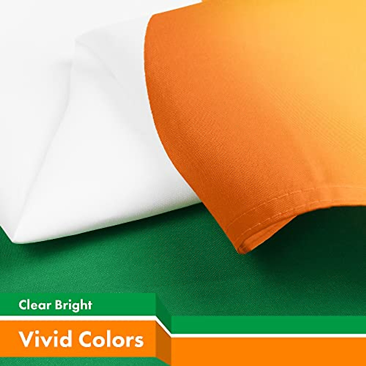 G128 Ireland Irish Flag | 3x5 Ft | LiteWeave Pro Series Printed 150D Polyester | Country Flag, Indoor/Outdoor, Vibrant Colors, Brass Grommets, Thicker and More Durable Than 100D 75D Polyester