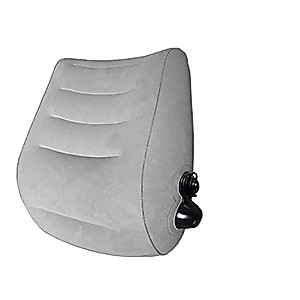 MYRRHE Travel Pillows， Multi-Purpose Push-Type Inflatable Waist Pillow Portable Travel Office PVC Flocking Pillow Leg Cushion Waist Support
