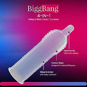 NottyBoy 4-in-1 Ribbed| Dotted| Contour Extra Time Pleasure Condoms- 2000 Count Wholesale Pack Condoms