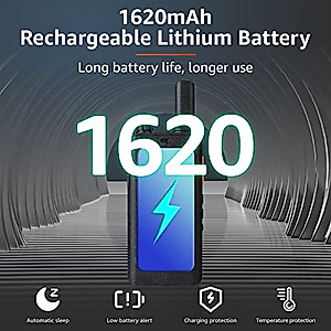 Retevis RT22P,New Version of RT22,Walkie Talkies with Earpiece and Mic,Two-way Radios Rechargeable,Lightweight,1620mAh,Clear Sound Earhook Headset,Handsfree Walkie-Talkie for Retail Restaurant(6 Pack)