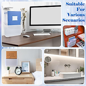 6 Pack Storage Organizer Bins Wall Mounted Organizer Basket Stackable Fridge Cabinet Door Bin Plastic Hanging Baskets with Self-adhesive Hooks for Kitchen Bathroom Pantry Freezer Under Sink - BPA Free