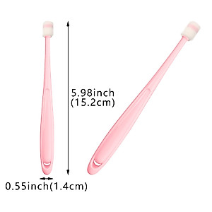 Thinslimer 4 Pack Cat & Dog Toothbrush 360 Degree Cleaning Soft Bristled Brush Dental Care Protect Teeth Deep Pet Tooth Easy to Carry Cleaning Tools for Pet Cat Dogs (Pink+Green)
