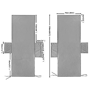 Hiturbo Beach Chair Cover, Lounge Chaise Towel Soft Microfiber Pool Sunbathing Lounger Cover with Side Storage Pockets (Gray)