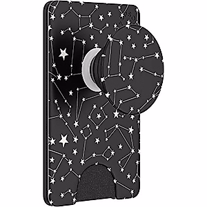 PopSockets Phone Wallet with Expanding Phone Grip, Phone Card Holder - In The Stars