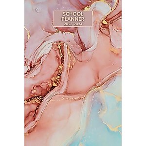 School Planner 2023-2024: Weekly & Monthly Student Organizer and Homeschool Lesson Plans | Primary - Middle School - High School | 1 week on 2 pages | Size 6” x 9”