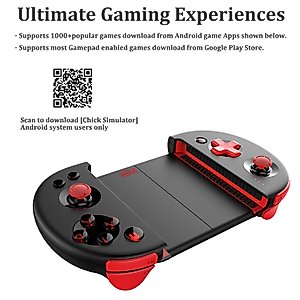 Ipega PG-9087S Wireless Game Controller, Retractable Telescopic PUBG Mobile Controller Joystick Gamepad for Android/iOS Smartphones/Tablets/Smart TV
