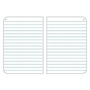 Rite In The Rain Weatherproof Mini-Stapled Notebook, 3 1/4" x 4 5/8", Blue Cover, Universal Pattern, 3 Pack (No. 271FX-M)