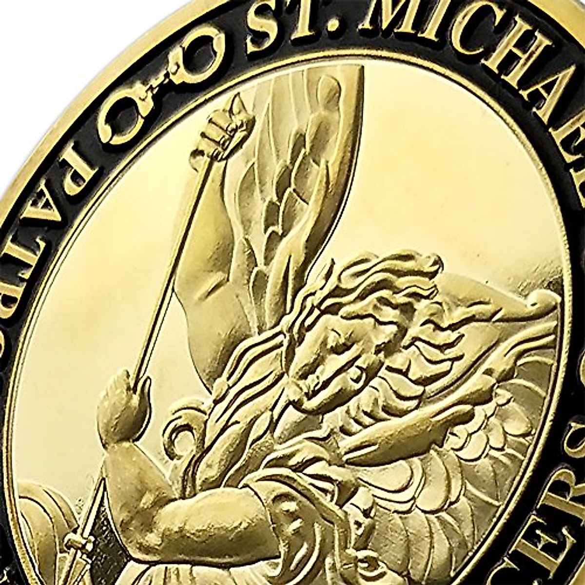 ASmileIndeep Police Officer Prayer Coin St. Michael Patron Saint Law Enforcement Military Challenge Coin