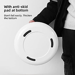 LEASYLIFE 10 L/2.6Gallen,Swing Lid Trash Can,Metal Garbage Can with Flipping Lid,for Bathroom, Kitchen,Living Room,Bedroom,Hotel (White)