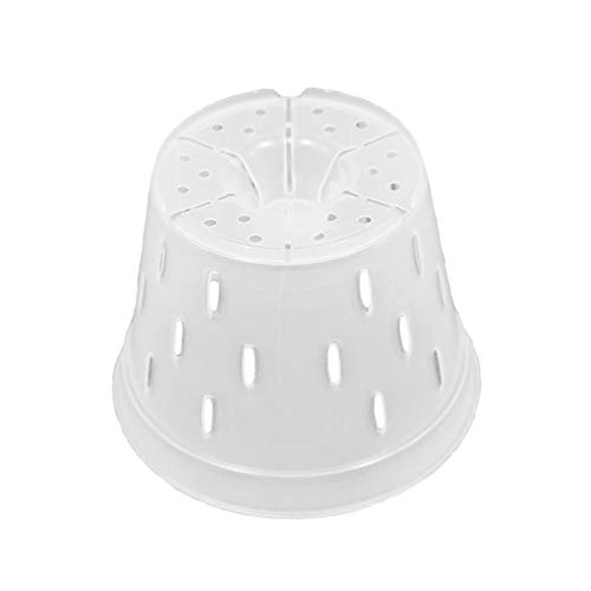 TRUEDAYS Orchid Pots with Holes Plastic Flower Plant Pot Clear Plastic Orchid Pot for Indoor Outdoor, 4.5 Inch 4 Pack