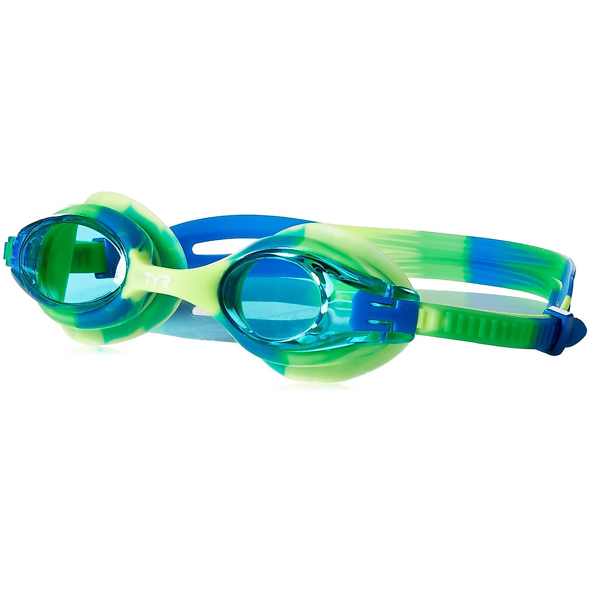 TYR Big Swimple Tie Dye Goggles, Blue/Green/Blue, One Size