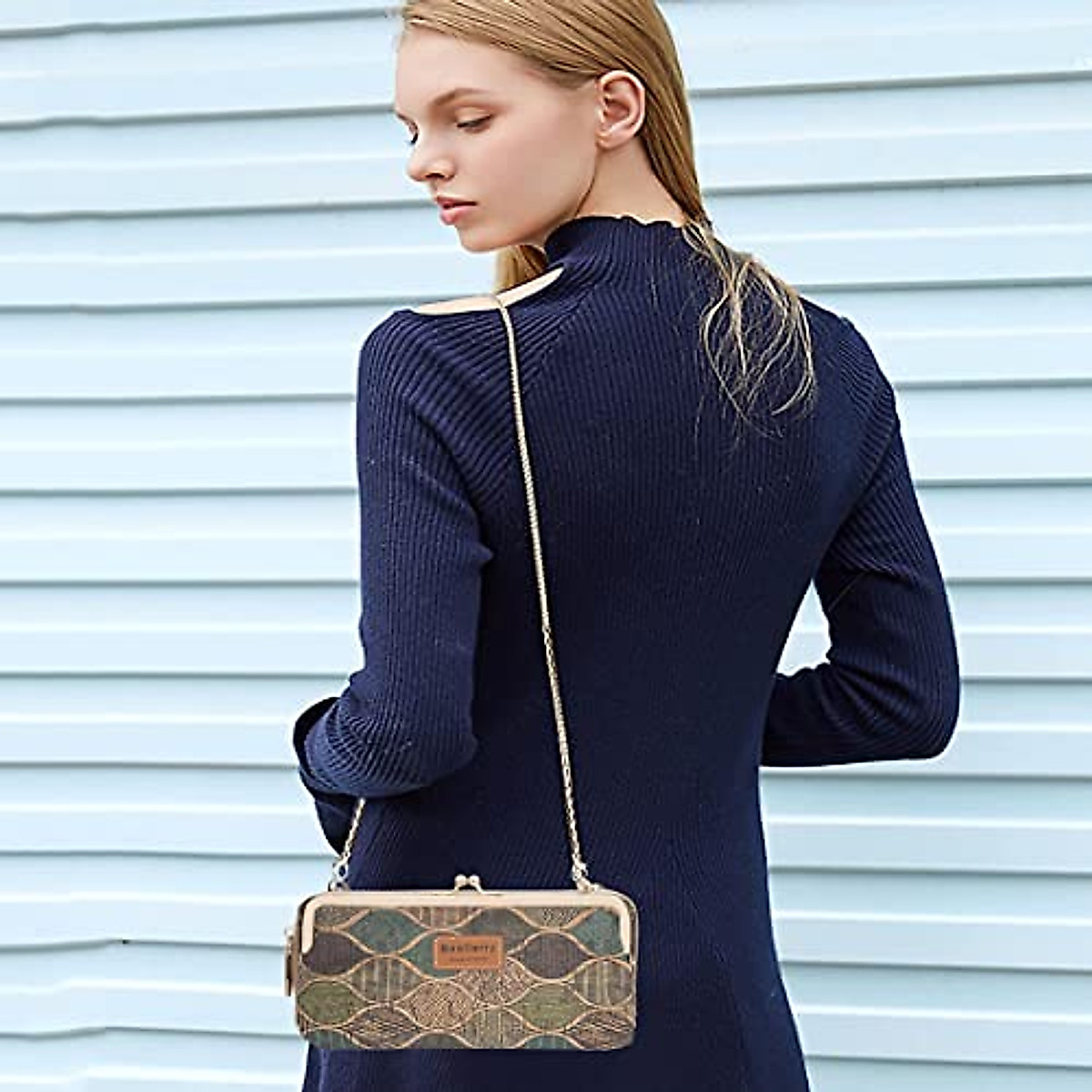 aolaso Small Crossbody Bag for Women, Shoulder Bag Clutch Cell Phone Purse Holder Wallet with Credit Card Slots, Large Capacity fit iPhone 7/8/11/12/X Plus /6.5 Inch