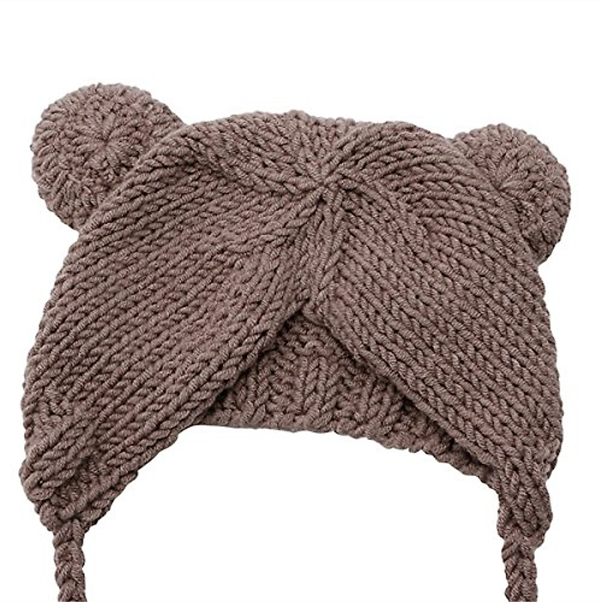 ECYC Newborn Baby Bear Hat Beanie with Bear Dolls Photography Accessories,Brown