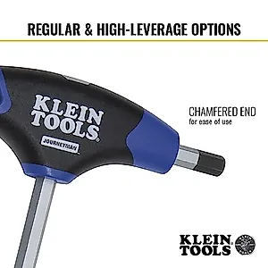 Klein Tools JTH68M T-Handle Hex Key Set, Metric Sizes Allen Wrench Set with 6-Inch Blades, Stand Included, 8-Piece