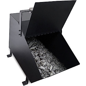 Boone Hearth Ash Bucket with Silver Handle for Fireplace