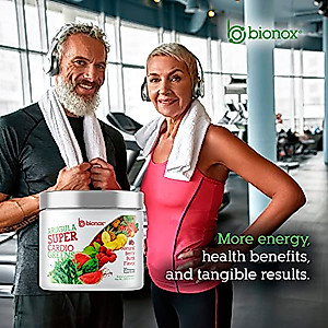 Arugula Super Cardio Greens Natural Preworkout, Cardio Support with 33 Superfoods Barley Grass, Broccoli, Moringa, Beets, Prebiotics, Probiotics, Spirulina, Powder Drink Mix, Berry 30 Days