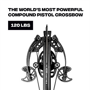 BALLISTA BAT Compound Mini Crossbow - Small Crossbow for Hunting, Fishing and Target for Adults and Youth - Fast 330fps, Powerful 130lbs, Lightweight 2.46lbs