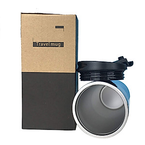 NVJUI JUFOPL Sugar Cute Skull Travel Coffee Mug for Men's Women's, With Flip Lid, Stainless Steel, Water Bottle Cup 15 oz