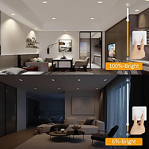 GU10 LED Bulb Dimmable, 50W Halogen Equivalent, 5000K Daylight White Natural Light Bulbs, 500LM White Light Bulbs Replacement for Recessed Track Living Room Bathroom Lighting, 5W 12 Pack