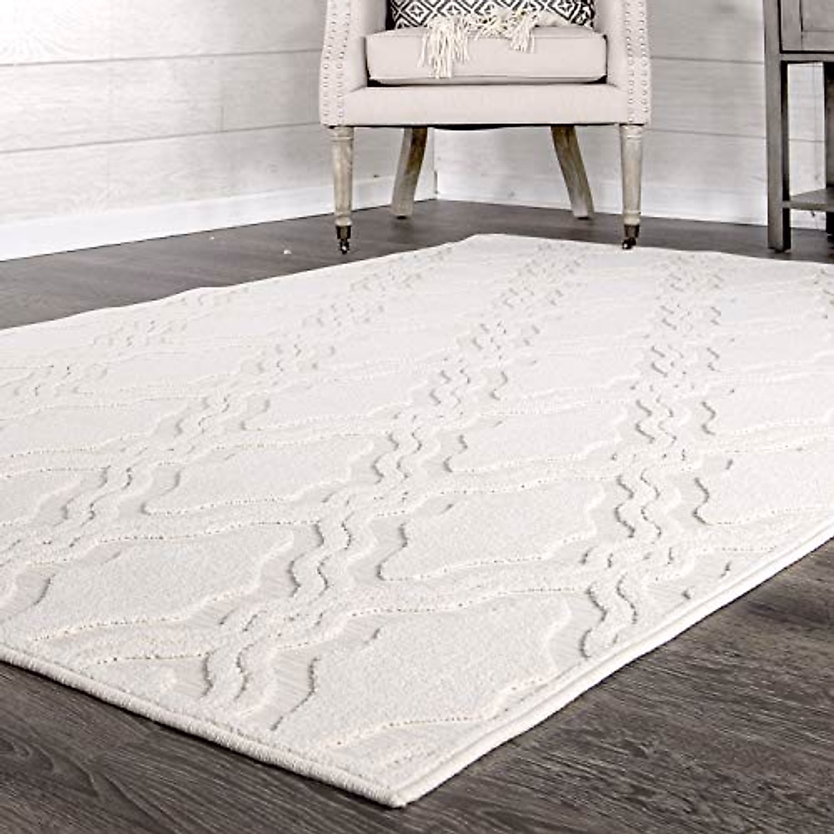 My Texas House by Orian Indoor/Outdoor Cotton Blossom Area Rug, 7'9" x 10'10", Natural