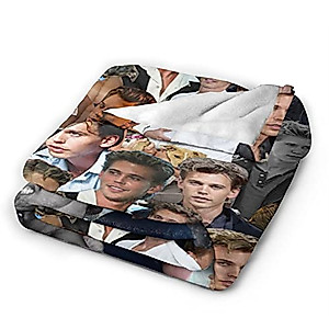 MEROHORO Austin Butler Throw Blanket 80" x 60" (3 Sizes), Lightweight, Ultra-Soft & Comfy Flannel Blanket, Microfiber Fleece Blanket, Anti-Pilling Plush Blanket for Couch, Bed, Sofa