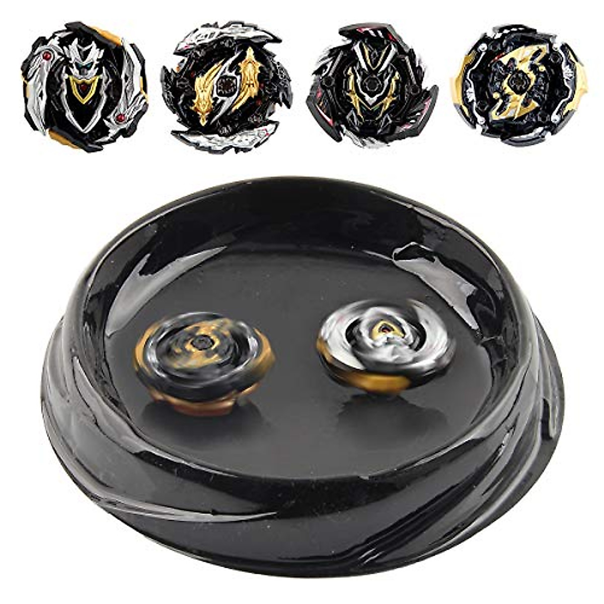 ROKK NOW Metal Fury Bey Battle Burst Gyro Attack with Starter Battle Arena, Launchers & Includes 4 Bay Battling Metal Gyro Bey Battle Top Blades for Adults, Boys & Girls