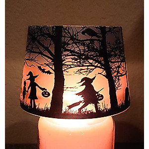 Yankee Candle Trick or Treat Halloween Scene Jar Candle Shade Topper for Yankee Candle Large and Medium Original Jar Candles