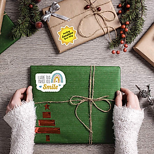 muminglong 1.5 Inch I Hope This Makes You Smile Sticker, Rainbow Sticker, Thank You Sticker, Small Shop Sticker, Small Business, Handmade Sticker, Packaging Sticker, 500 PCS