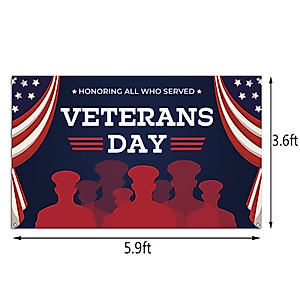 Pudodo Veterans Day Photo Booth Backdrop Honoring All Who Served Photography Background Wall Decoration