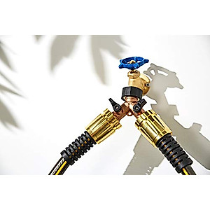 Orbit 58248 Brass Dual-Outlet Garden Hose Faucet Adapter, Brown