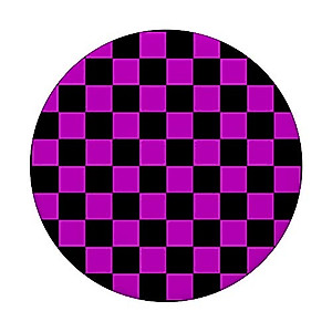 Checkered Pink and Black Checkerboard Pattern Style PopSockets Swappable PopGrip