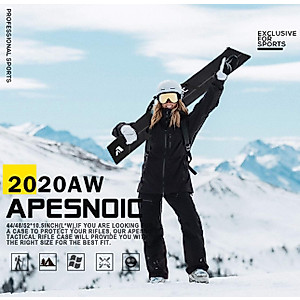 AIRTTUZ Padded Two-Piece Ski and Boot Bag Combo Water-Resistant Ski Boot Travel Bag Fit Skis Up to 200 cm & Boots Size 13 With 5mm Foam Ski Gear Bag.