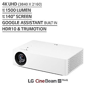 LG HU70LA 4K UHD Smart Home Theater CineBeam Projector with Alexa Built-in, LG ThinQ AI, Google Assistant, and LG webOS Lite Smart TV (Netflix, and VUDU) (Renewed)