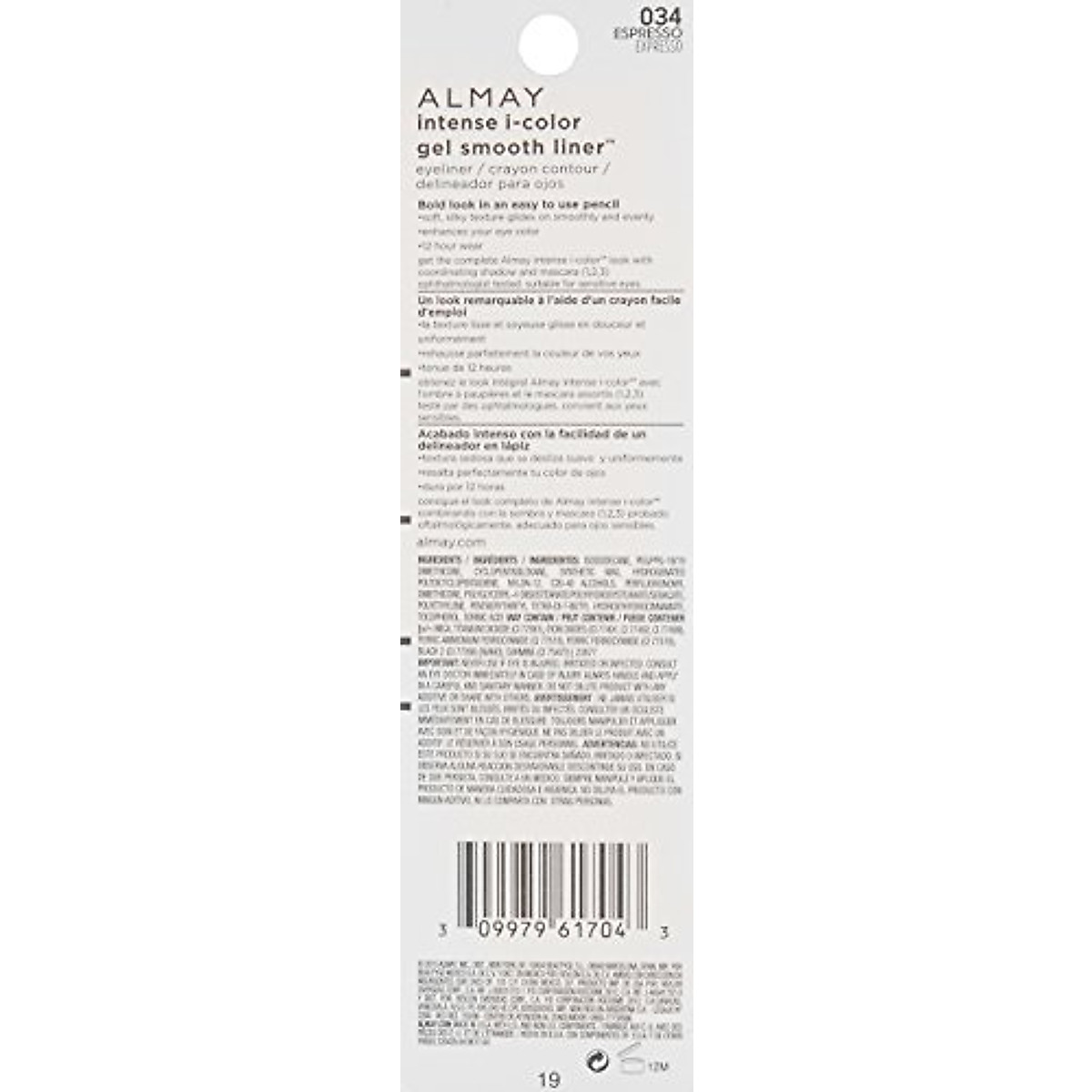 Almay Gel Smooth Eyeliner, Espresso, 1 count