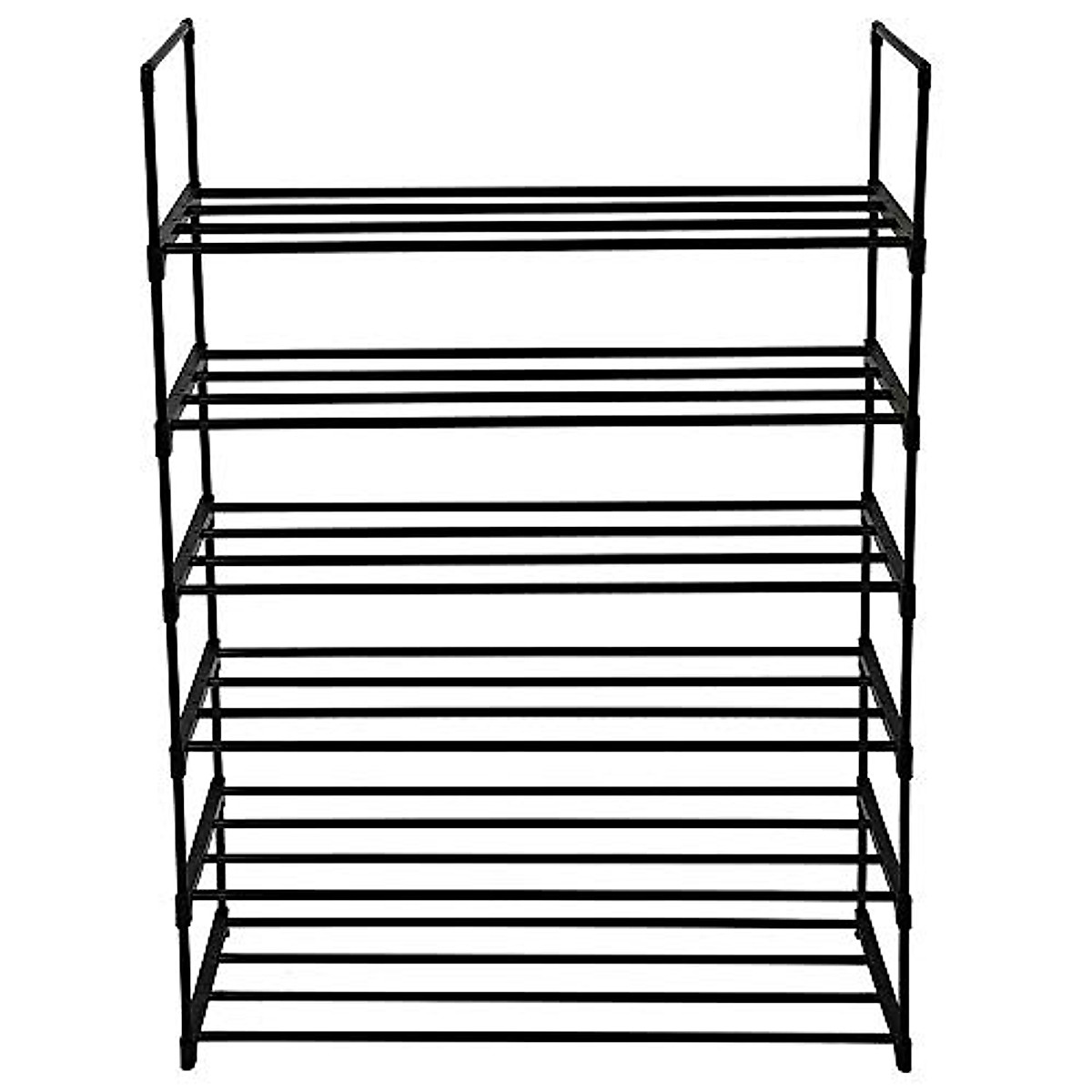 rusli8 6Tier Stackable 24-Pair Shoe Rack Metal Freestanding Storage Shelf for Dorm Room Shoe Rack Storage Organizer