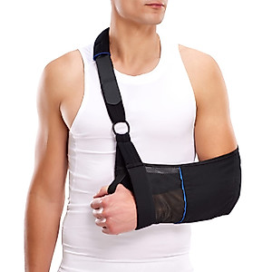 Comforband Arm Sling – Lightweight & Breathable Medical Sling with Adjustable Shoulder Strap for Torn Rotator Cuff, Broken or Fractured Forearm Bones, One size fits most