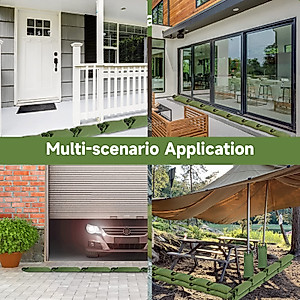 Flood Water Barrier Sand Bags - 4Pcs Thickened Long Canvas Flood Protection Sandbags with Insert Buckle Reusable Quick Flood Barrier for Home Door Window Basement Garage Floor Flood Control - 11"x28"