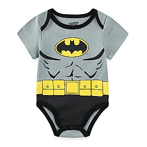 WARNER BROS Justice League Baby Boys 5 Pack Character Creepers - Batman, Superman, Flash, Aquaman and Green Lantern